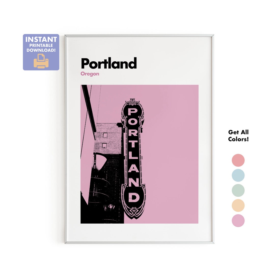 Portland Print, Portland Wall Art, Portland Poster, Portland Photo ...