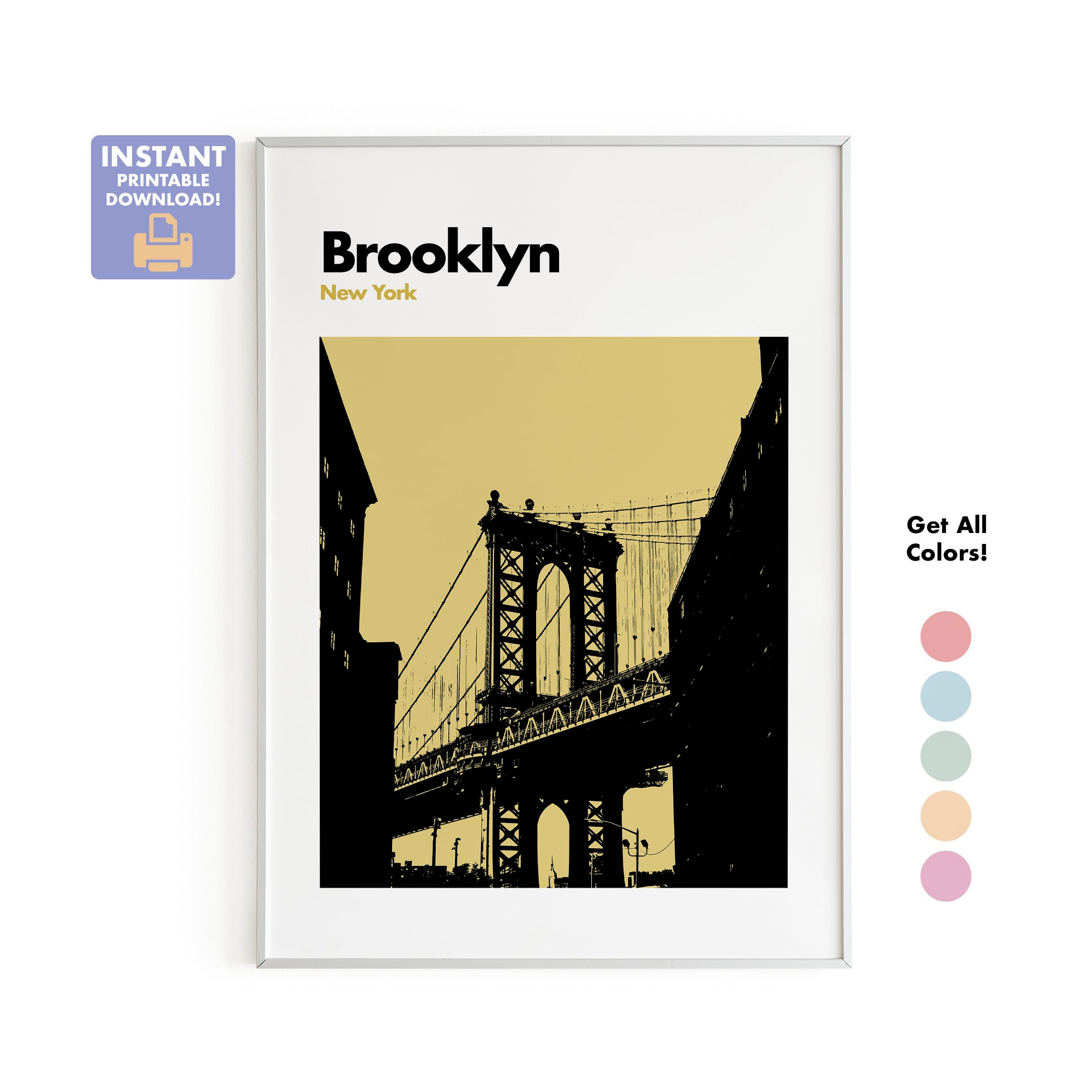 Brooklyn Print, Brooklyn Wall Art, Brooklyn Poster, Brooklyn Photo, New ...