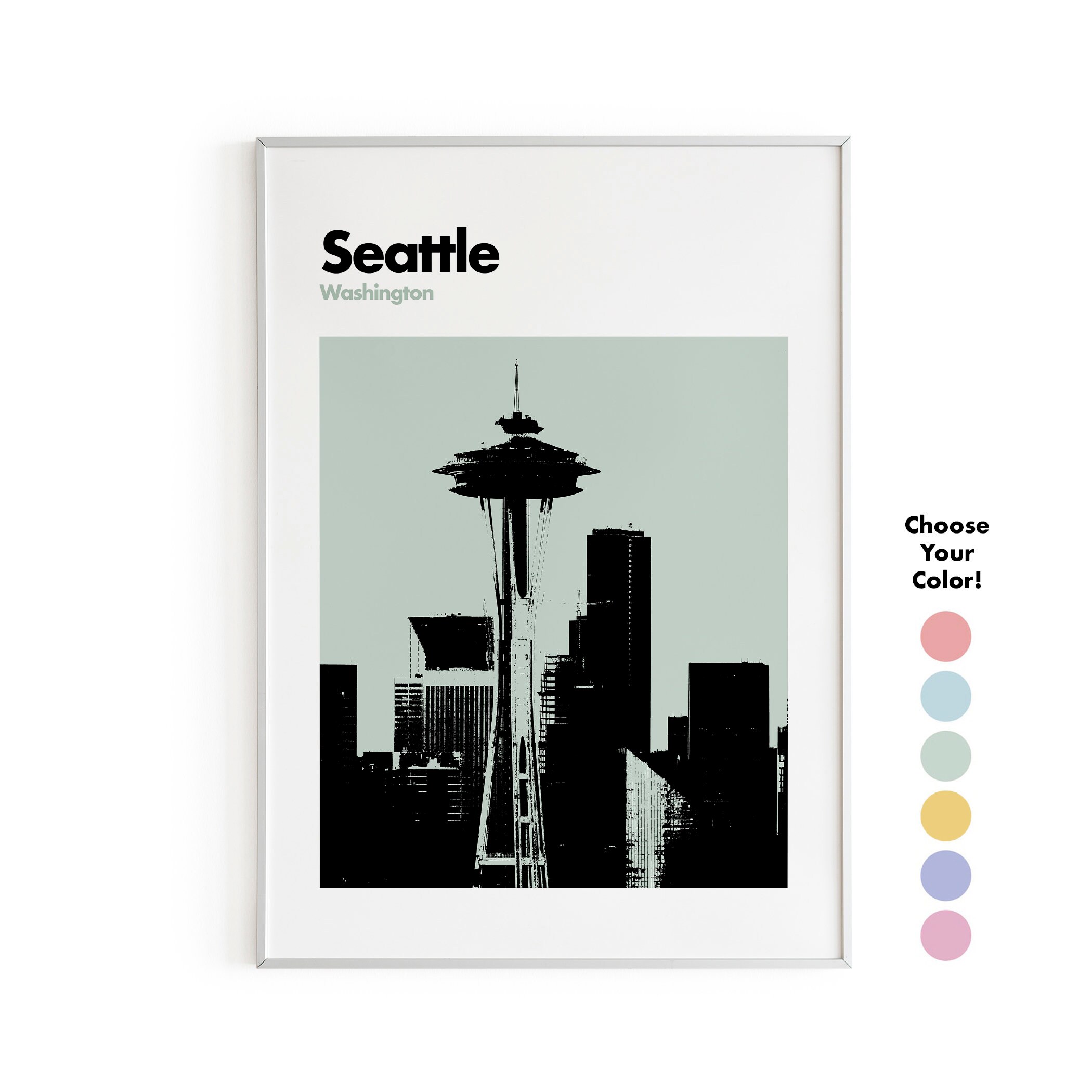 Seattle Print, Seattle Wall Art, Seattle Poster, Seattle Photo, Seattle ...