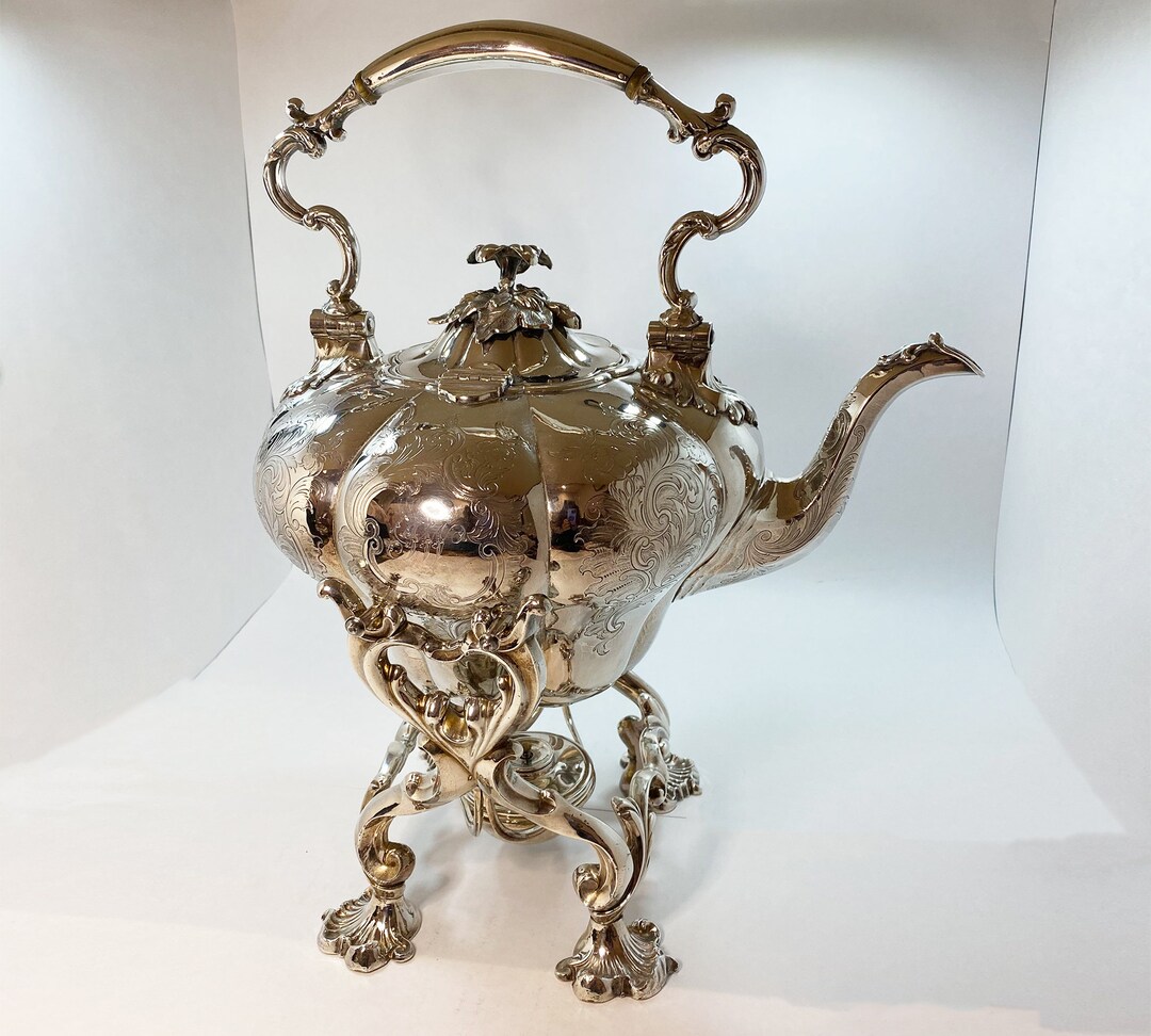 Vintage Hand Chased Tipping Tea Kettle - Etsy