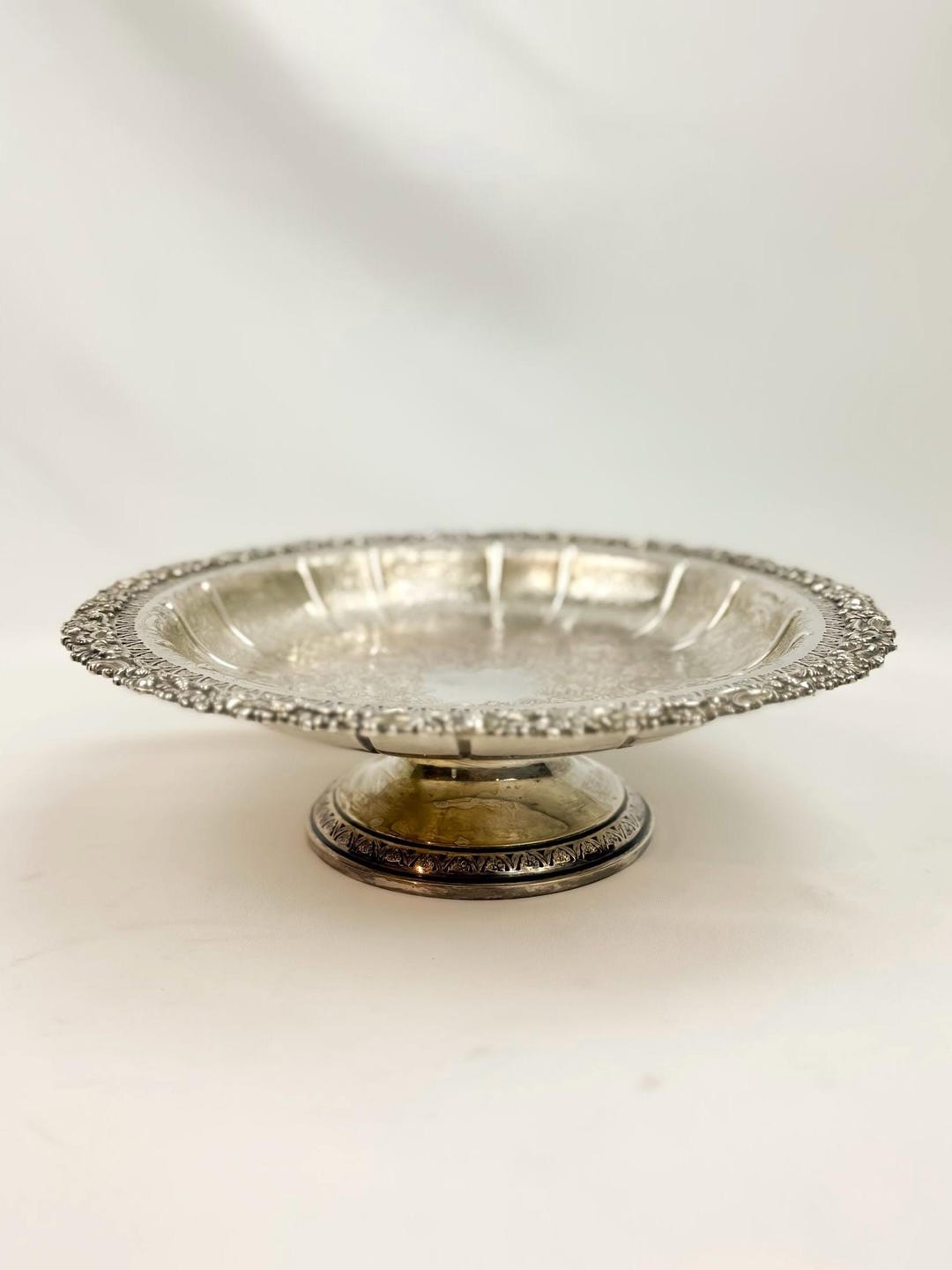 Vintage Silver Plated Footed Dish by Barker Ellis Menorah Stamped - Etsy