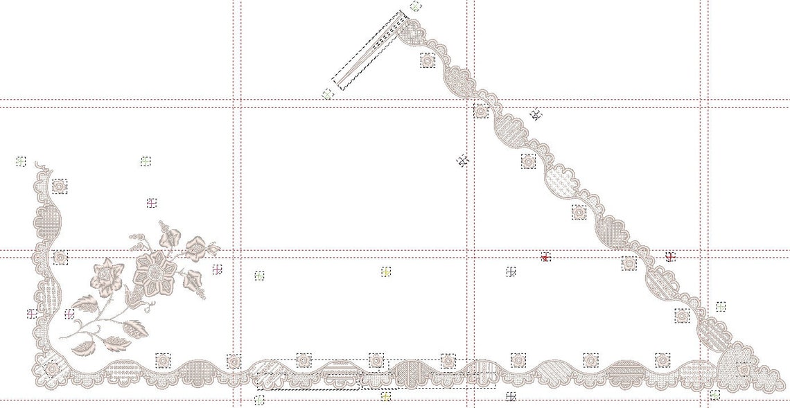 Machine Embroidery Design for 18th Century Fichu - Etsy