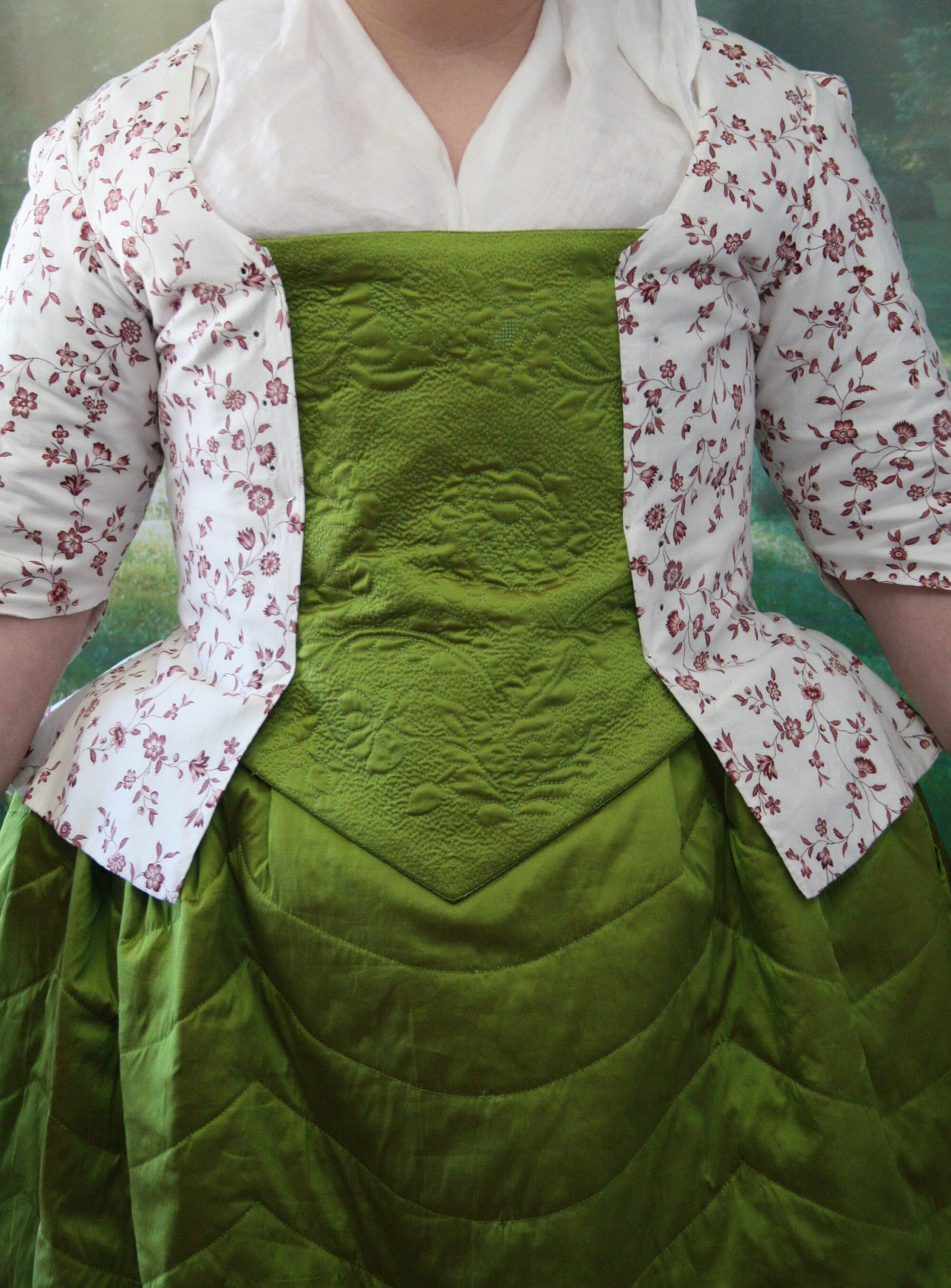 Machine Embroidery Design for 18th Century Quilted Stomacher - Etsy