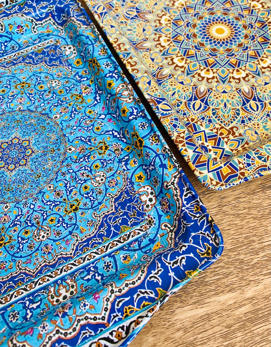 Trays | SET OF 2 Turkish Mediterranean Coffee & Tea Serving Trays ...