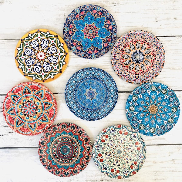 Moroccan Coasters - Etsy