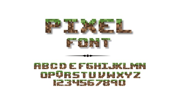 Mine Alphabet Svg Mine Font Svg Mine Letter Svg Pixel | Etsy