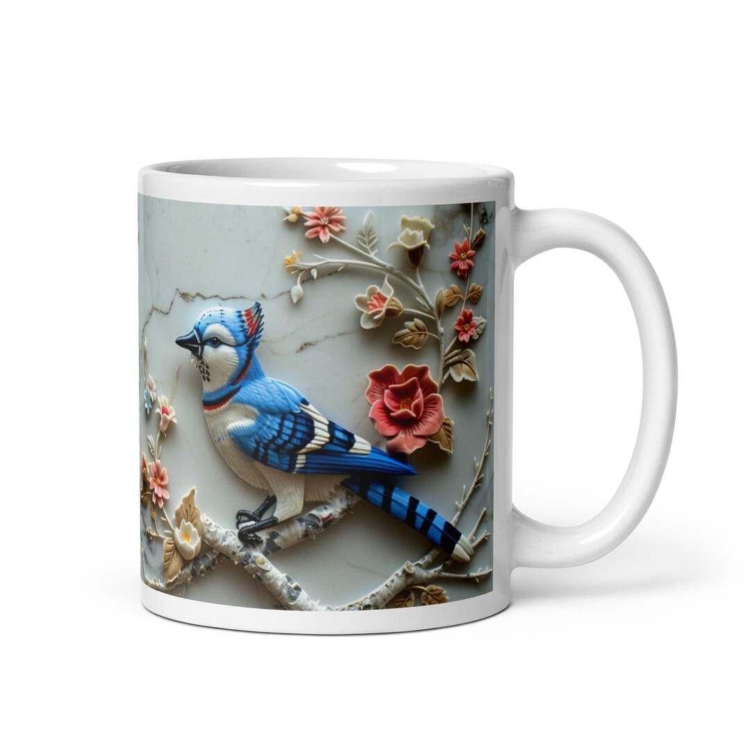 Blue Jay Mug: 3D Bird Ceramic Coffee Cup (11oz, 15oz, 20oz) - Etsy