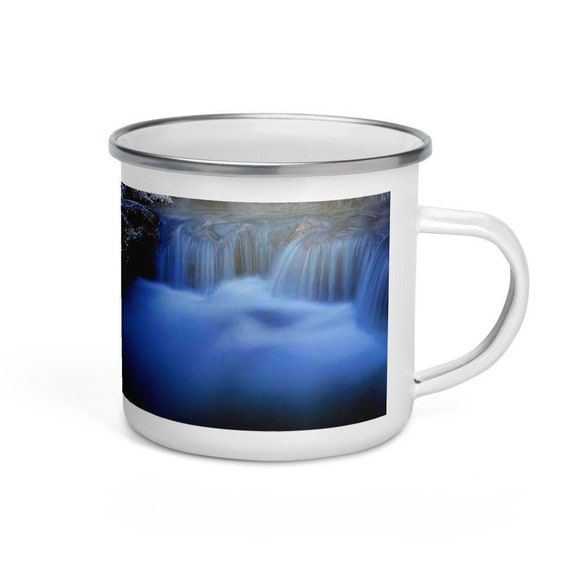 Camping Enamel Mug Waterfalls Perfect Camping Mug for - Etsy