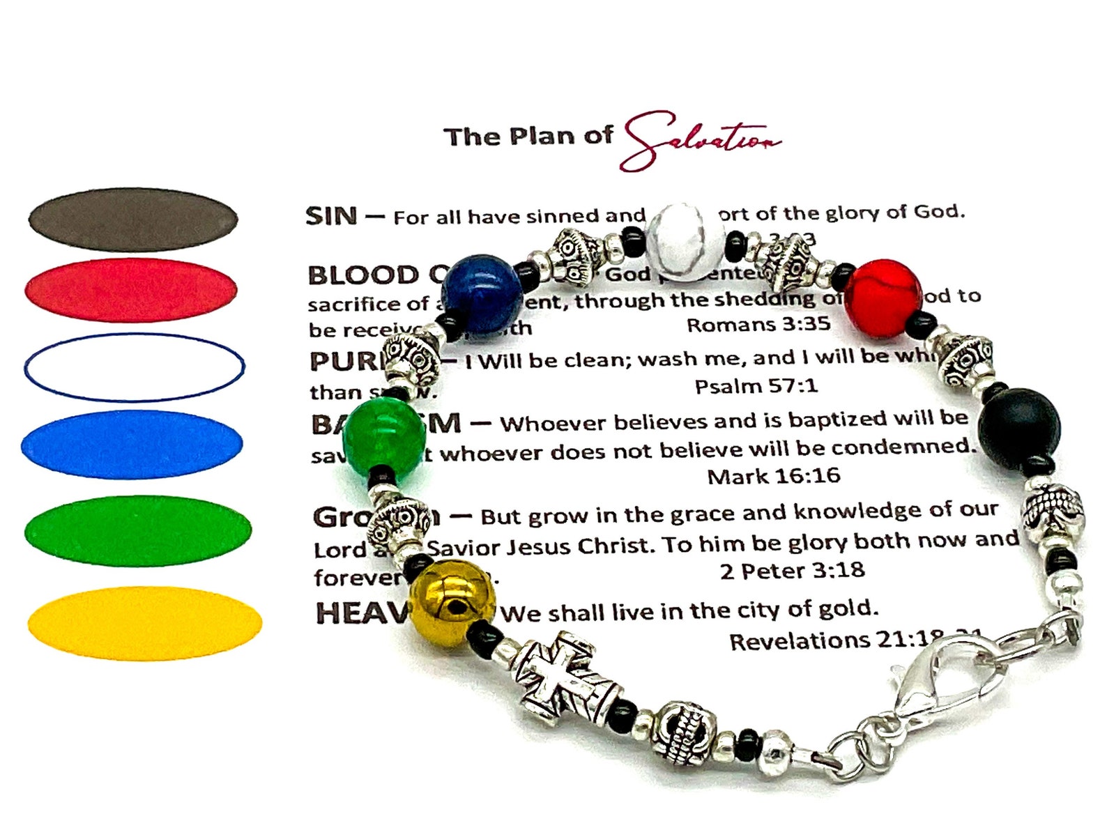Salvation Prayer Bracelet Natural Stone Salvation Bracelet - Etsy