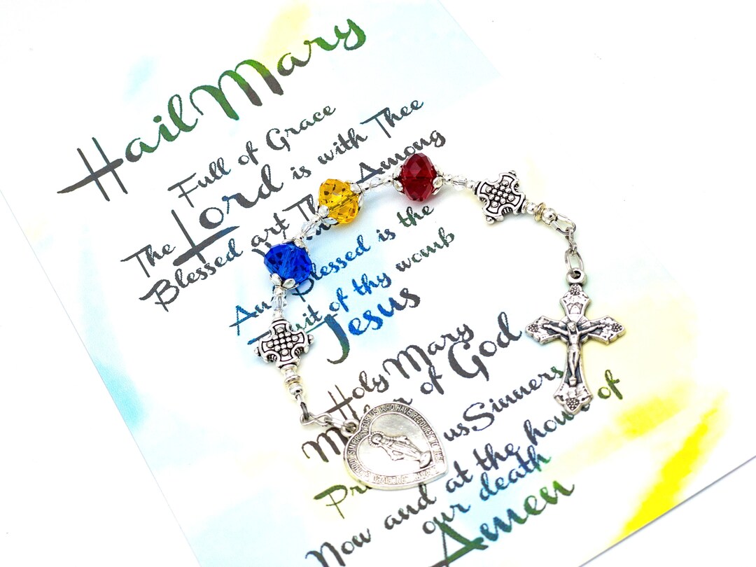 Hail Mary Devotion Chaplet Three Hail Mary Novena Hail Mary - Etsy