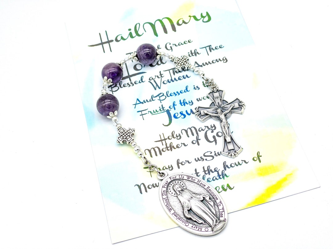 Hail Mary Pocket Chaplet, Hail Mary Devotion Chaplet, Three Hail Mary ...