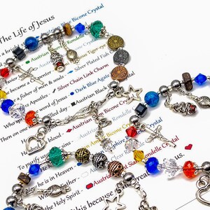 The Life of Jesus, the Story of Jesus, Charm Bracelet, Christian Story ...