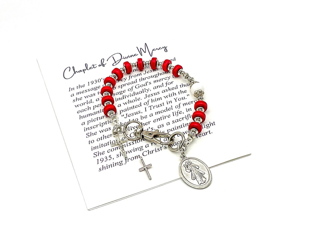 Divine Mercy Chaplet, Auto Rosary, Gemstone Chaplet, Religious Prayer ...