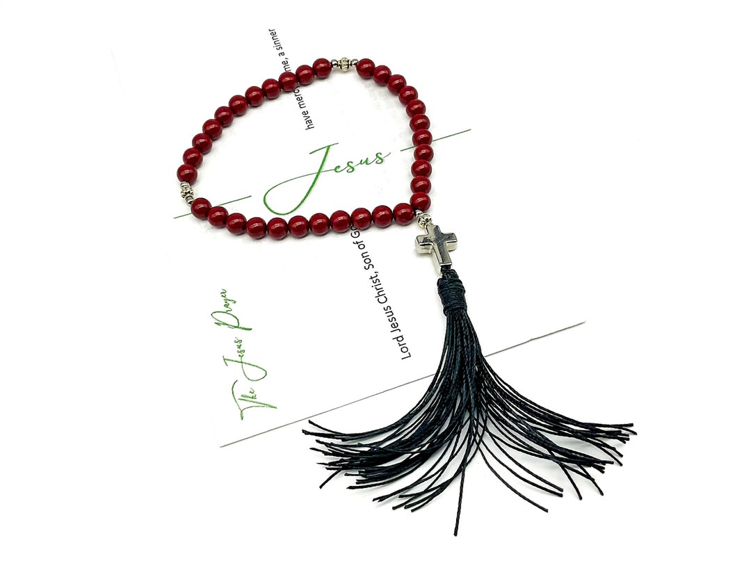 Jesus Prayer Beads, Christian Prayer Beads, 33 Bead Rosary, Orthodox ...