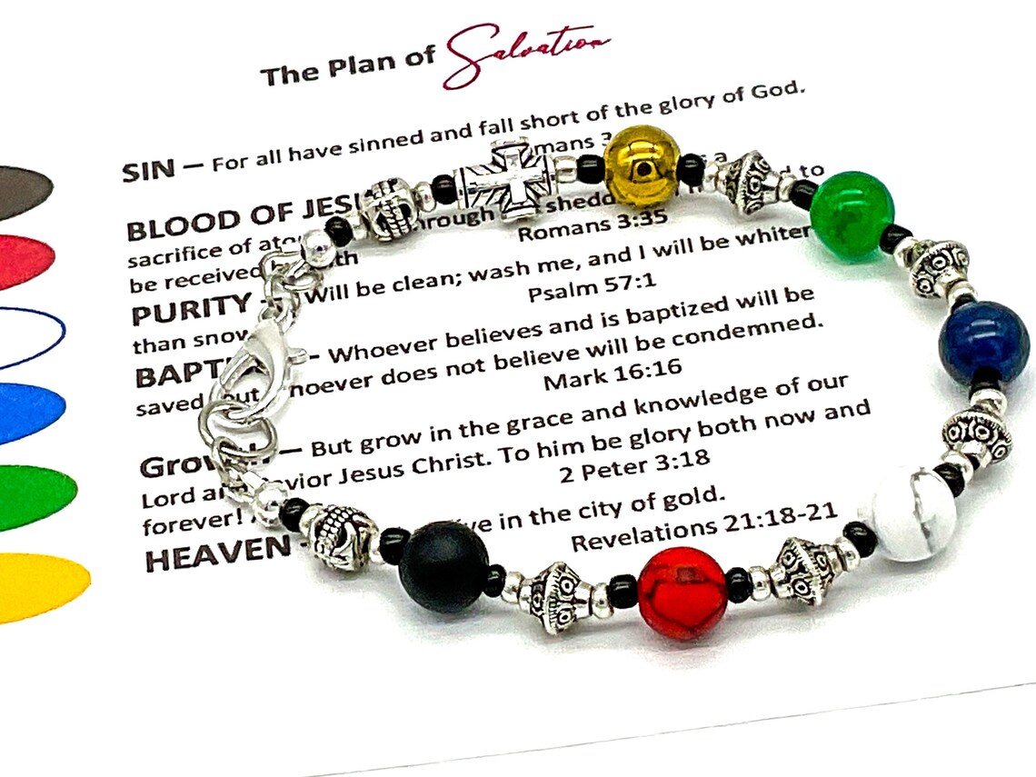 Salvation Prayer Bracelet Natural Stone Salvation Bracelet - Etsy