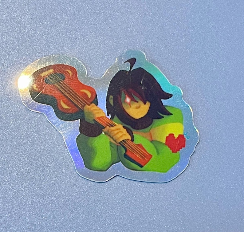 Deltarune Holographic Stickers: Kris and Susie Vinyl Decals - Etsy