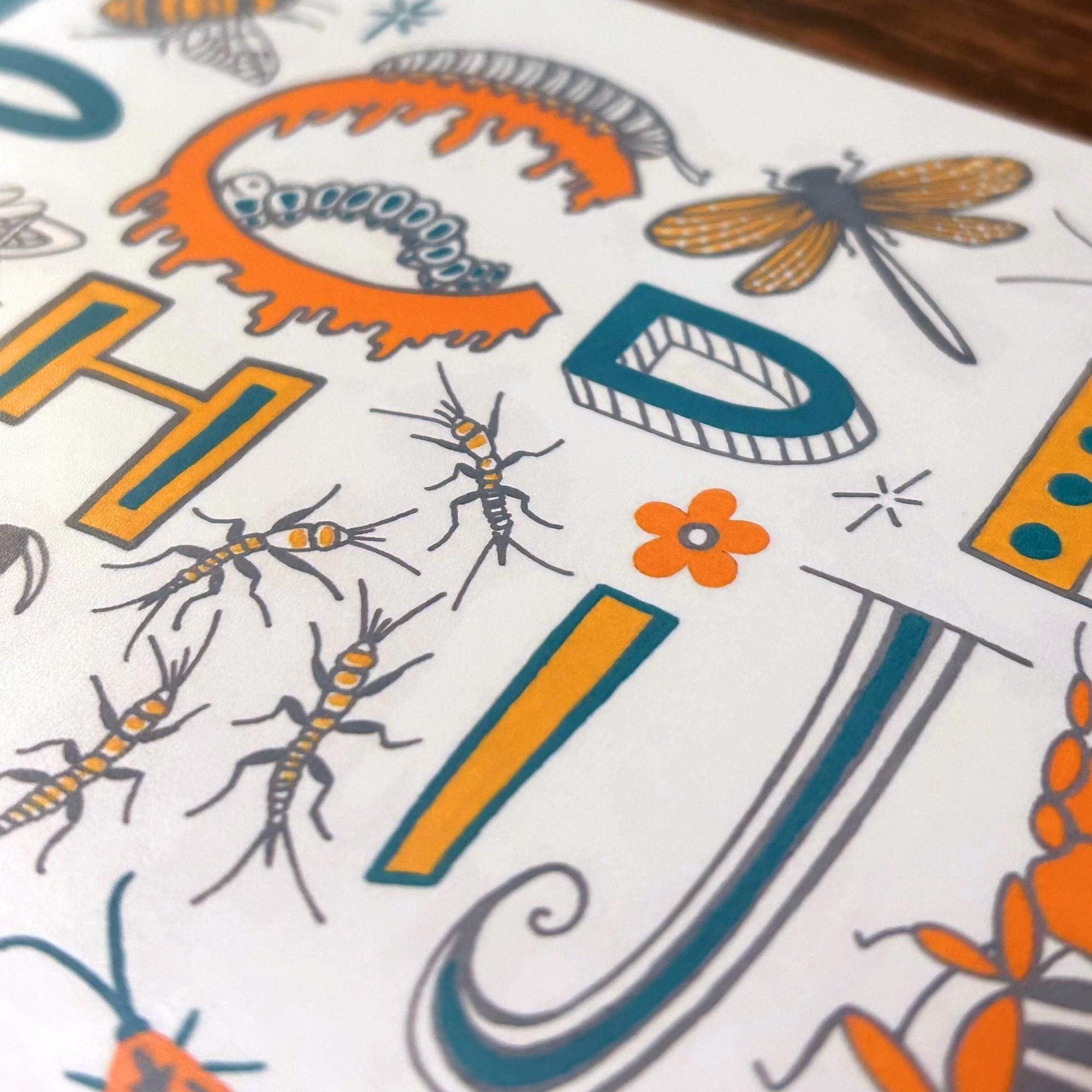 Insect Alphabet, Insect Art, Insects A-Z, School Decor, Kids Room Decor ...