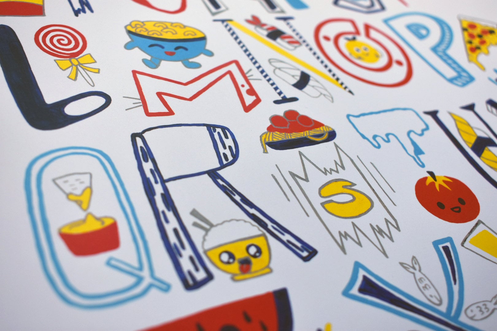 Food Alphabet, Food Art, Alphabet Poster, Nursery Decor, School Decor ...