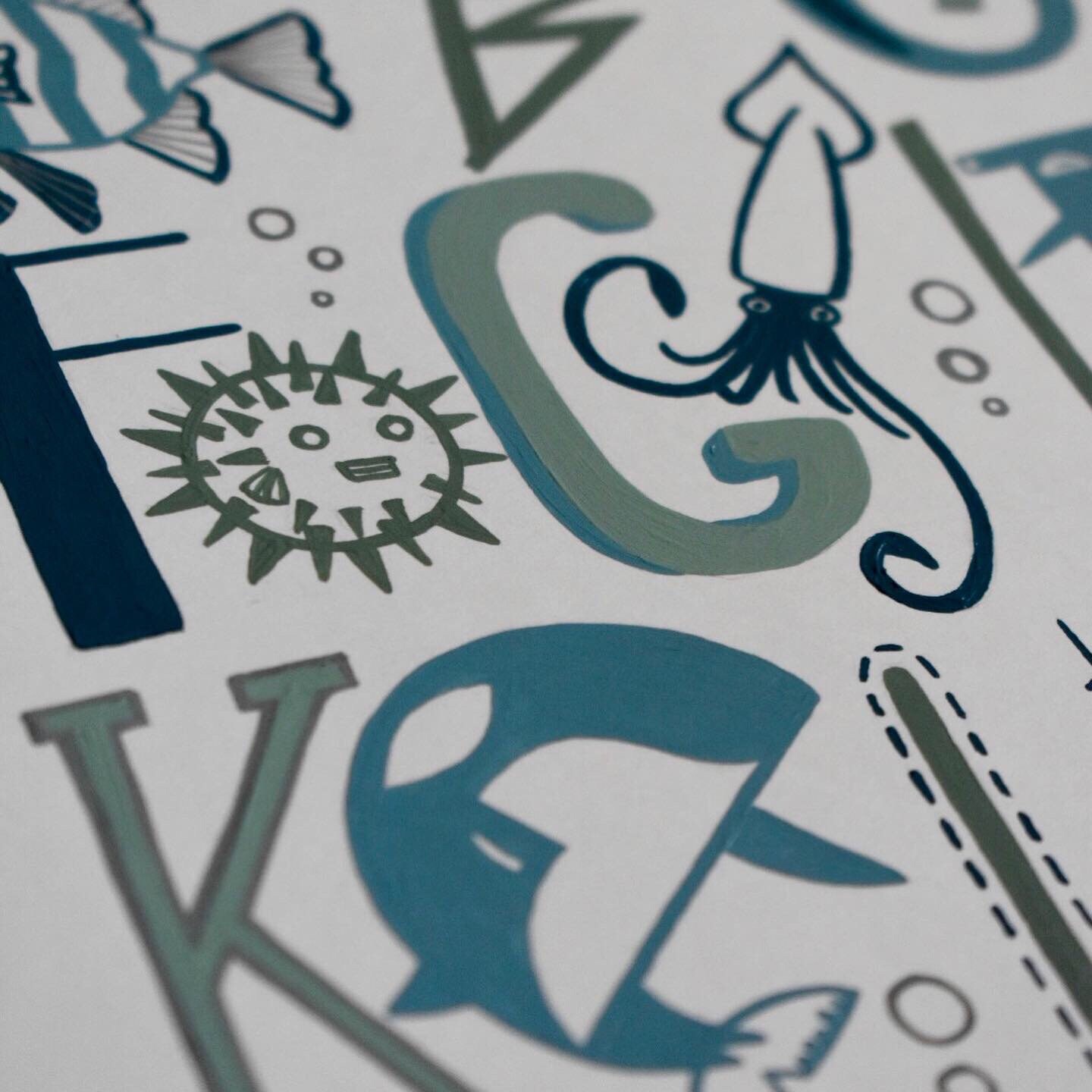 Sea Life Alphabet, ABC Poster, Nursery Decor, School Decor, Kids Room ...