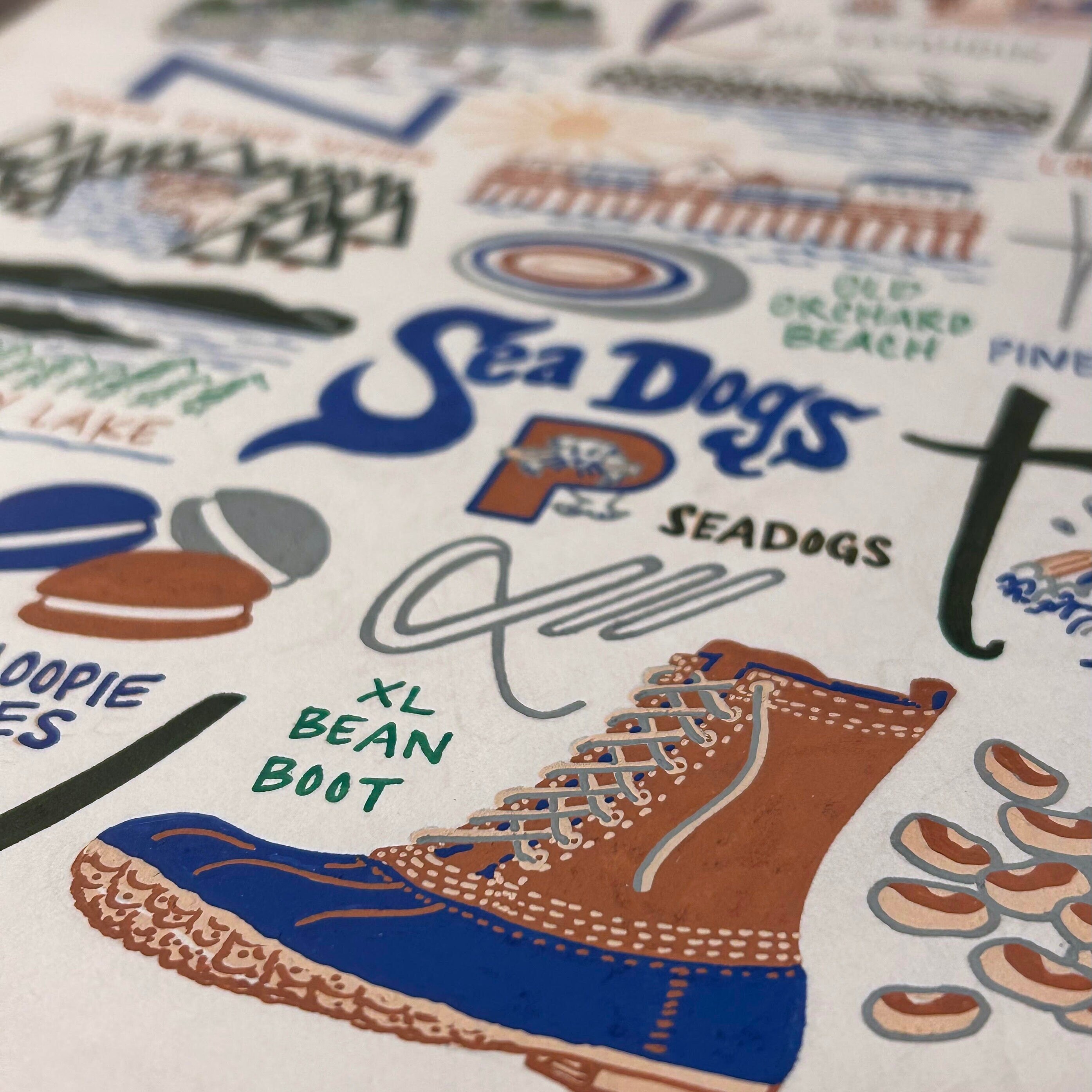 Maine Alphabet, Maine Art, Nursery Decor, School Decor, Kids Room Decor ...