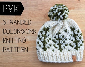 Wilhelm Beanie Knitting Pattern Stranded Colorwork Beginner Super Bulky ...