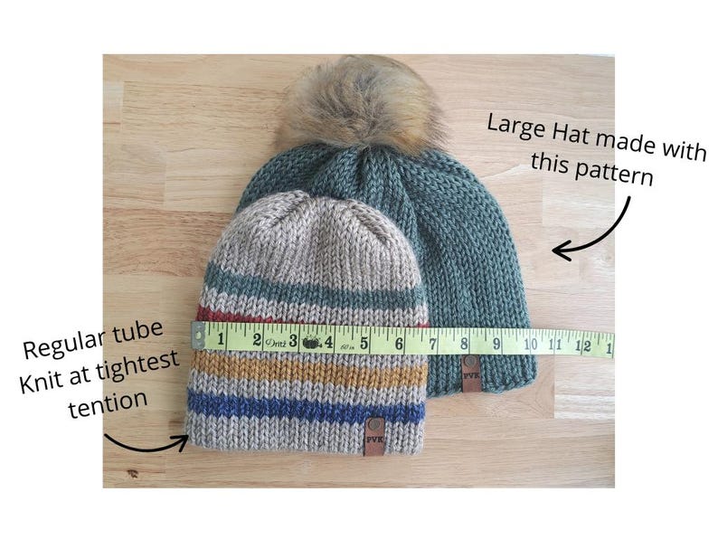 Large Hat Circular Knitting Machine Pattern Sentro Knit Gift Quick ...