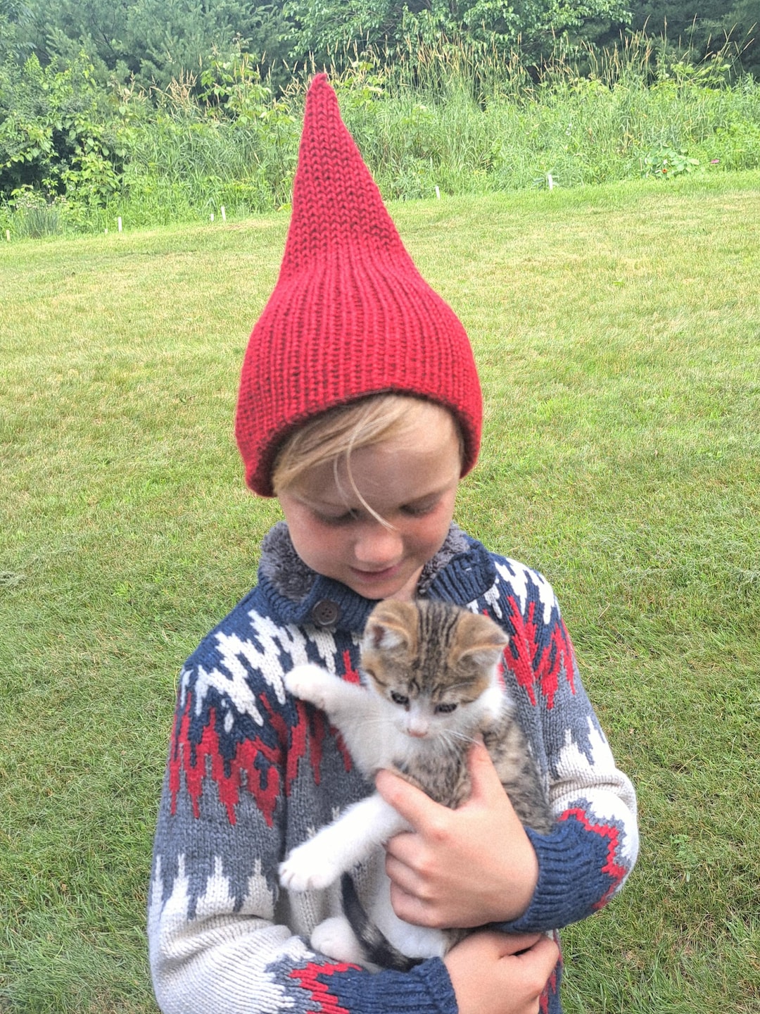 Gnome Hat Circular Knitting Machine Pattern Sentro Knit Gift Quick ...