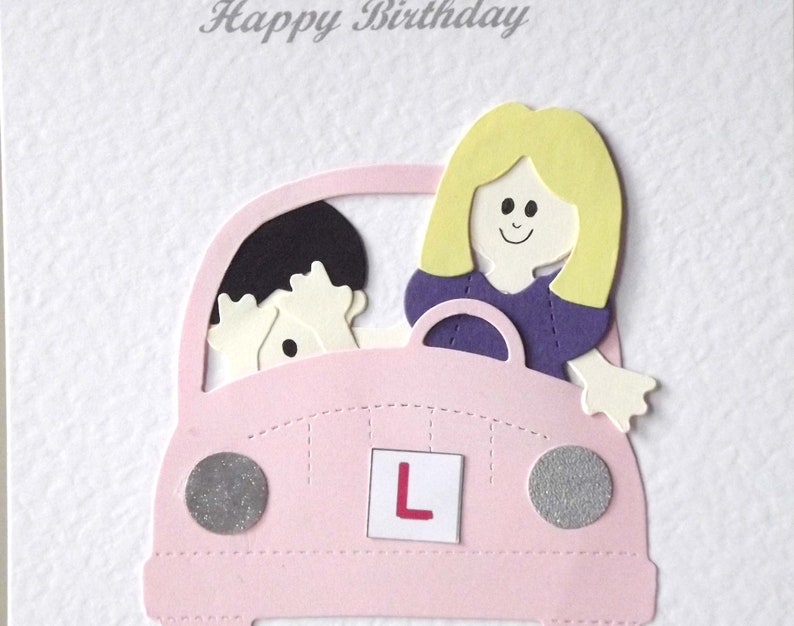Handmade Personalised birthday card-Girl's Learner Driver | Etsy