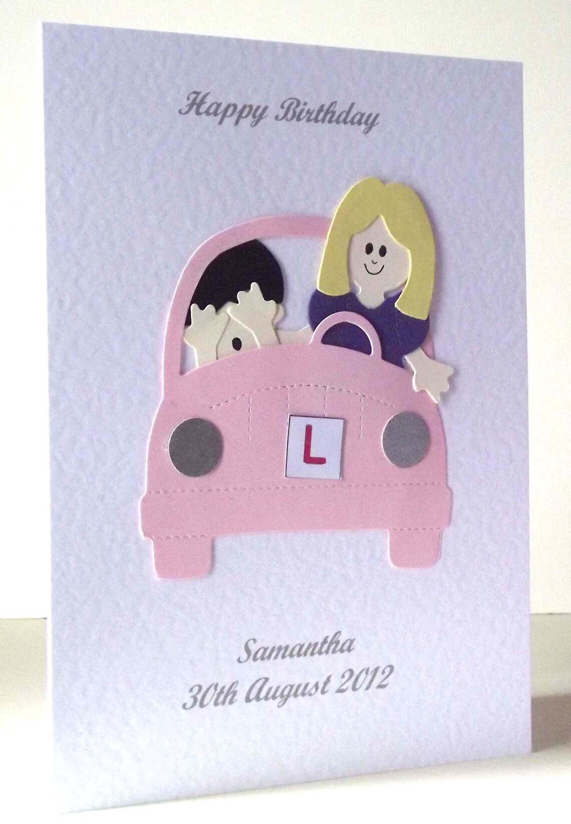 Handmade Personalised birthday card-Girl's Learner Driver | Etsy
