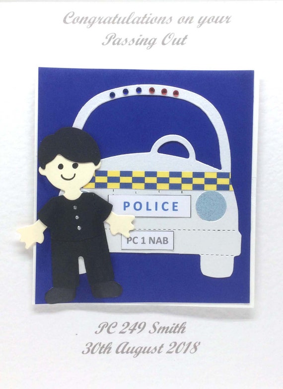 Handmade Personalised Police Passing Out Graduation Card | Etsy