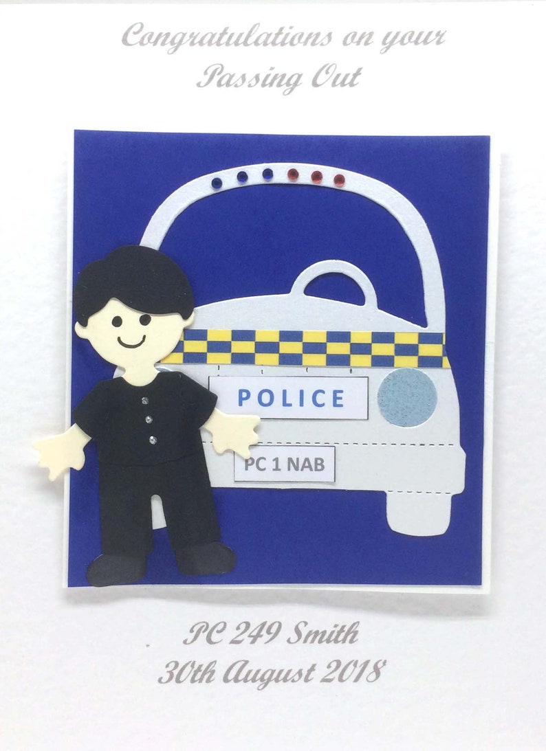 Handmade Personalised Police Passing Out Graduation Card - Male (P223 ...