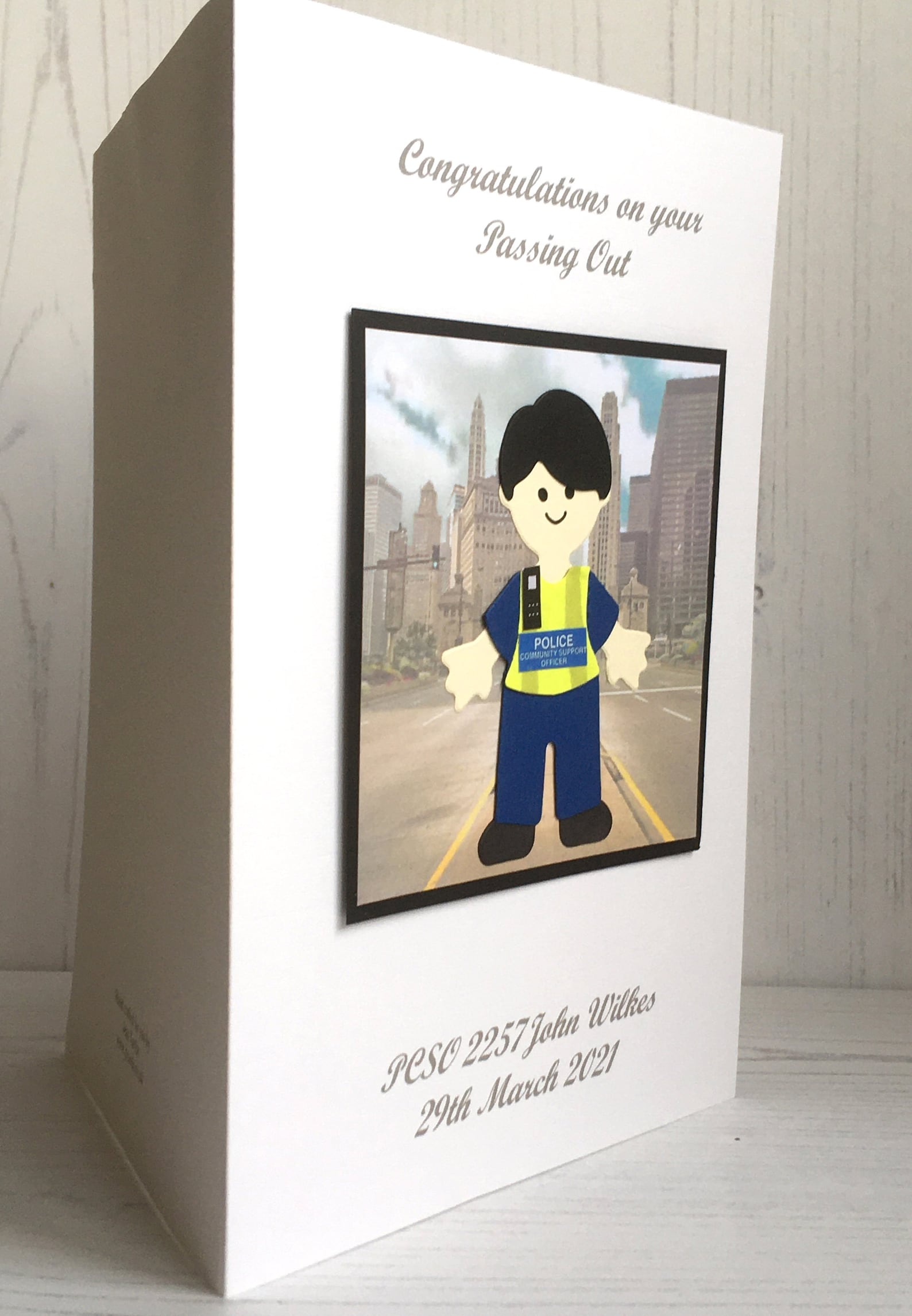 PCSO Passing Out Card police Community Support Officer Handmade and ...