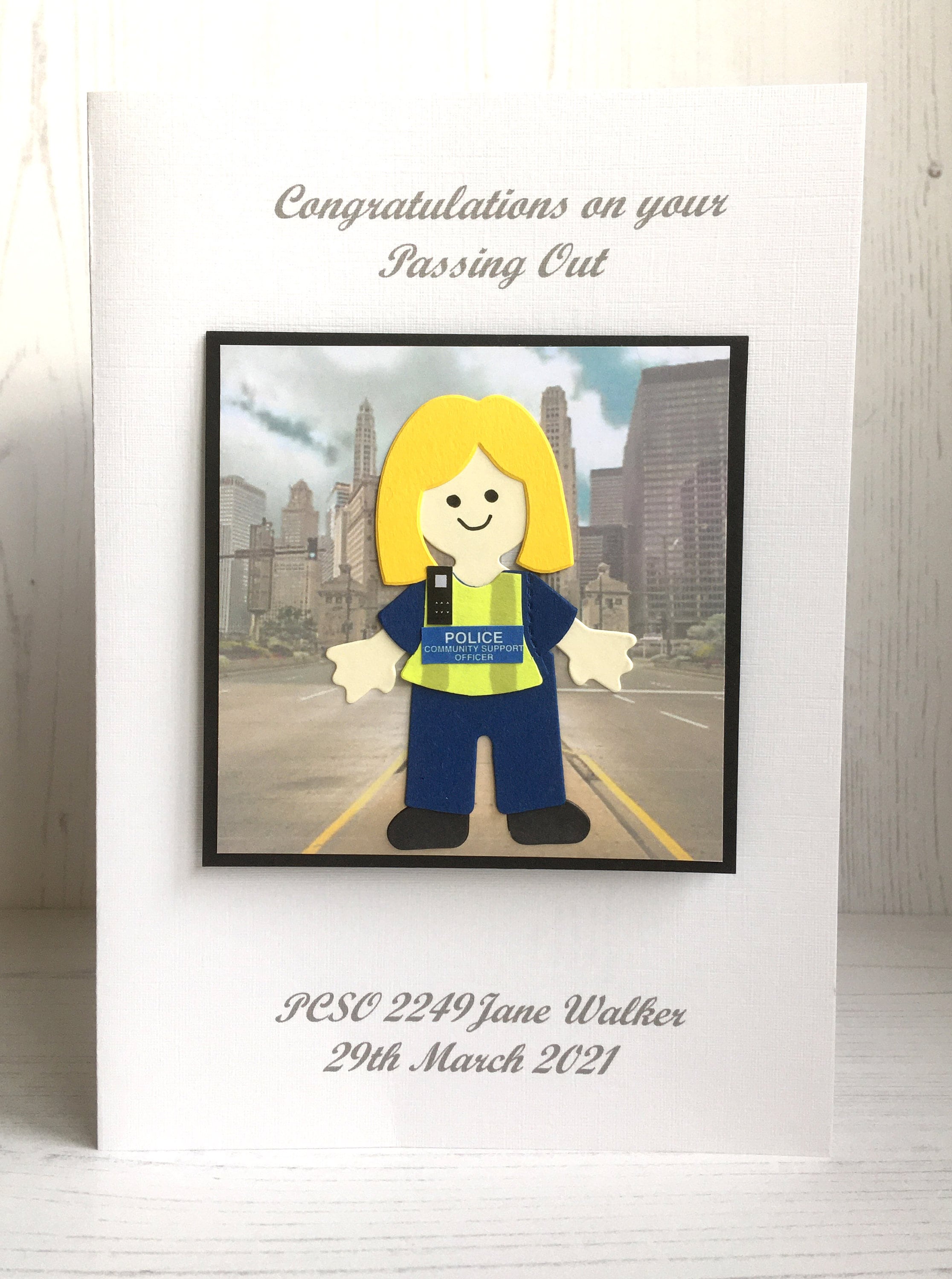 PCSO Passing Out Card (police Community Support Officer) Handmade and ...