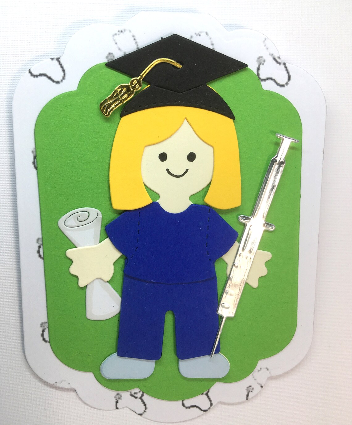 Nurse Graduation Card Handmade and Personalised Female P226 - Etsy