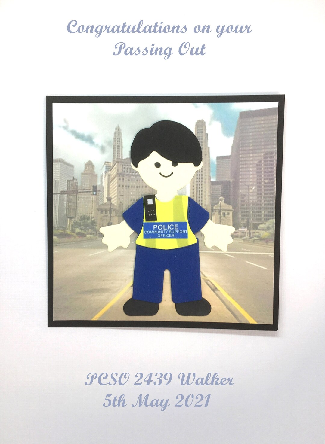 PCSO Passing Out Card police Community Support Officer Handmade and ...