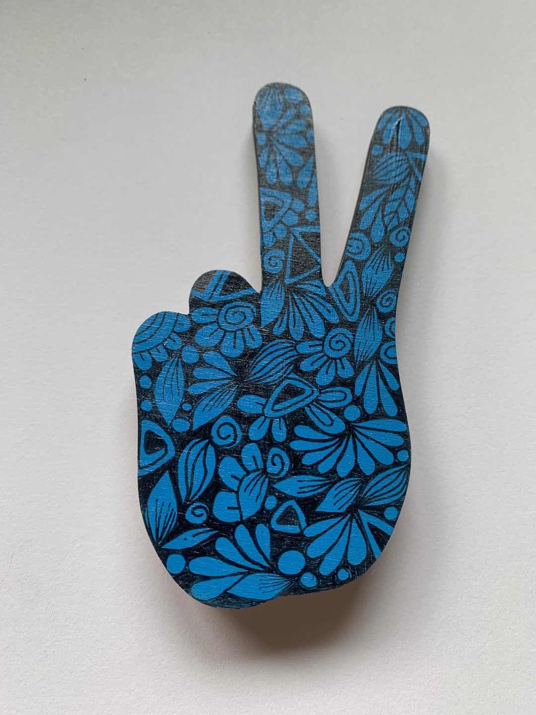 Zentangle Peace Sign Magnet - Etsy