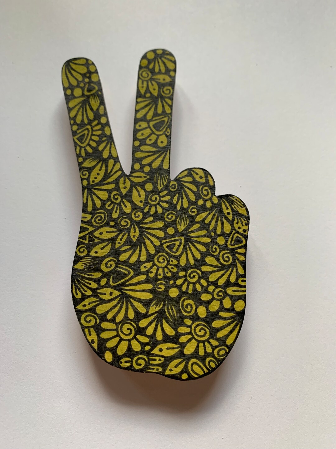 Zentangle Peace Sign Magnet - Etsy