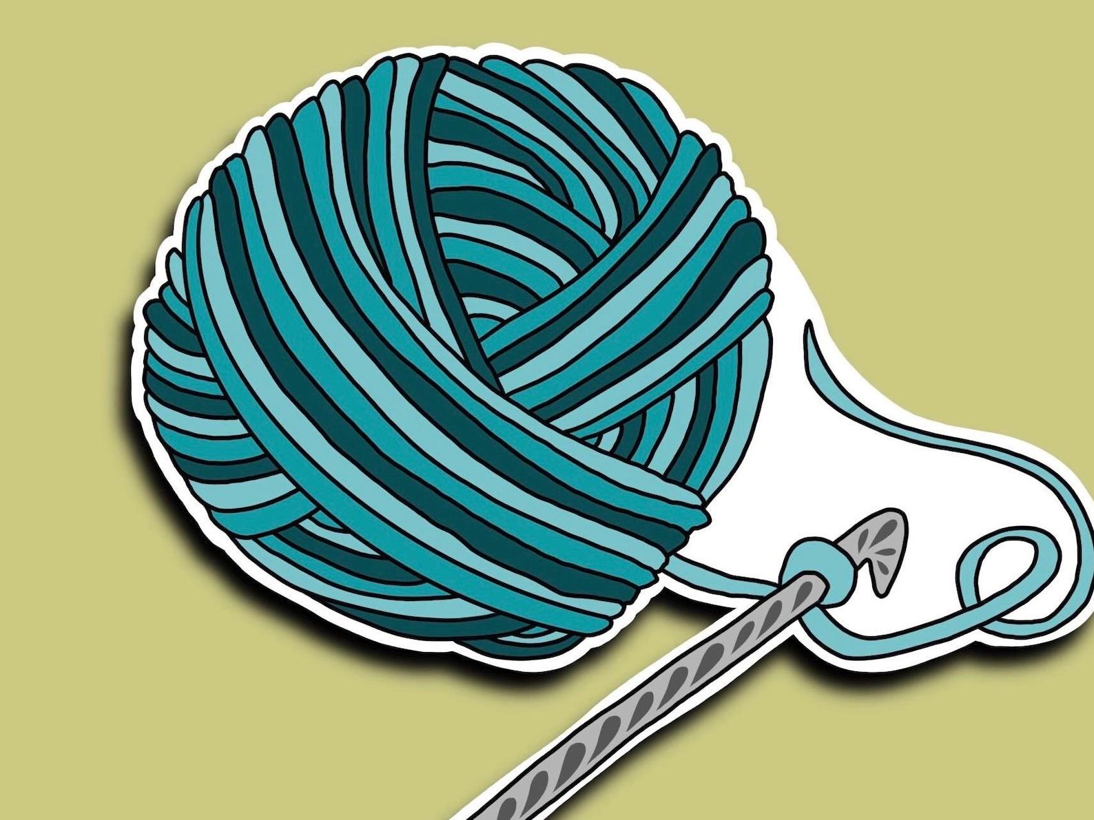 Crochet Sticker - Etsy