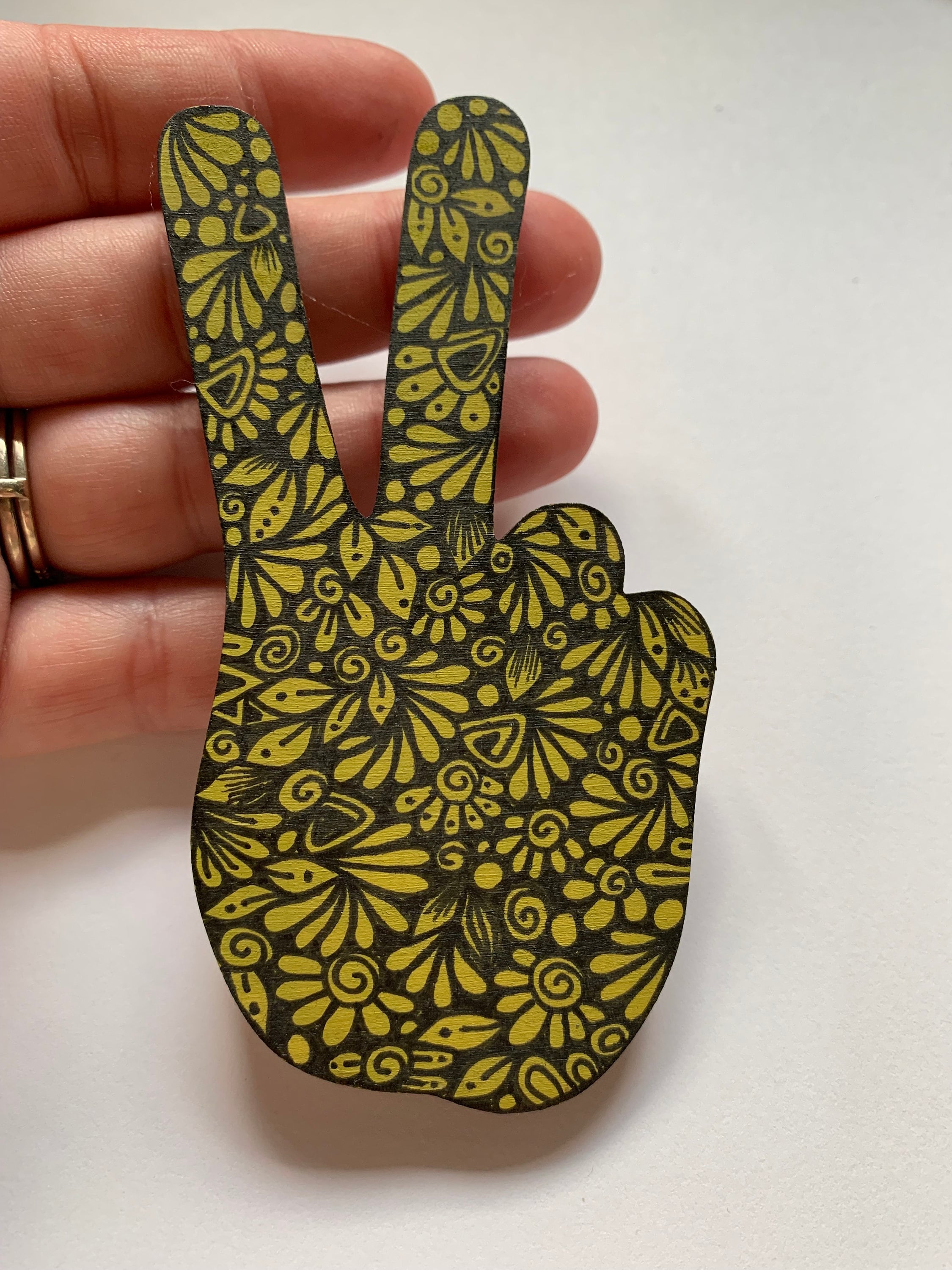 Zentangle Peace Sign Magnet - Etsy