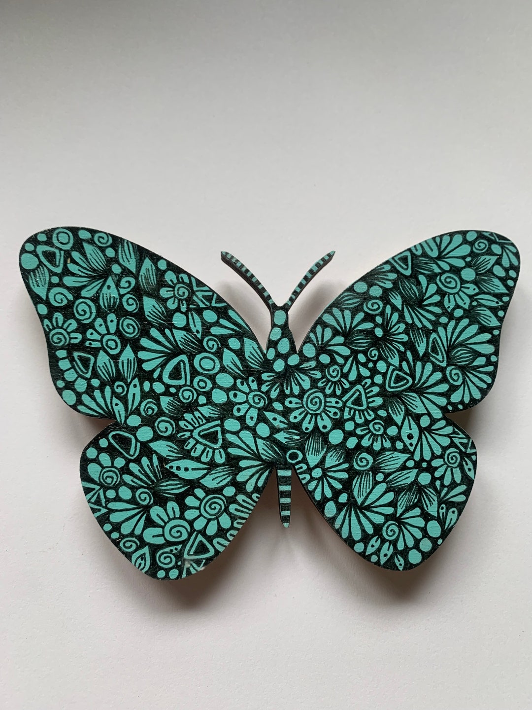Zentangle Butterfly Magnet - Etsy