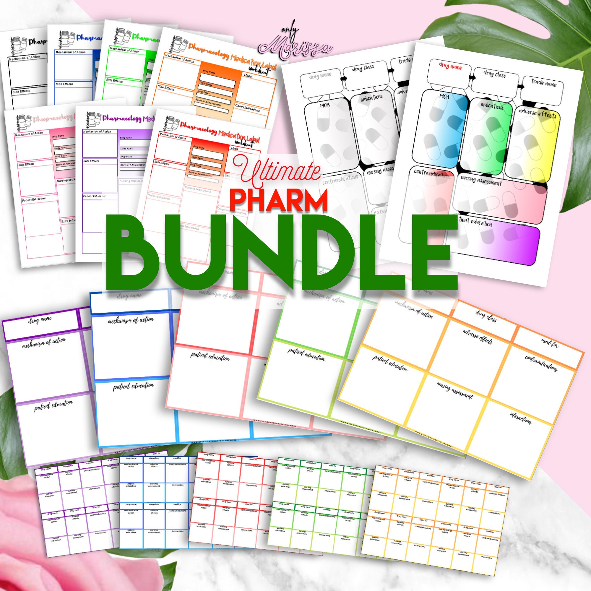 Digital Prints Downloadable PDF Files Note-taking Templates BUNDLE ...