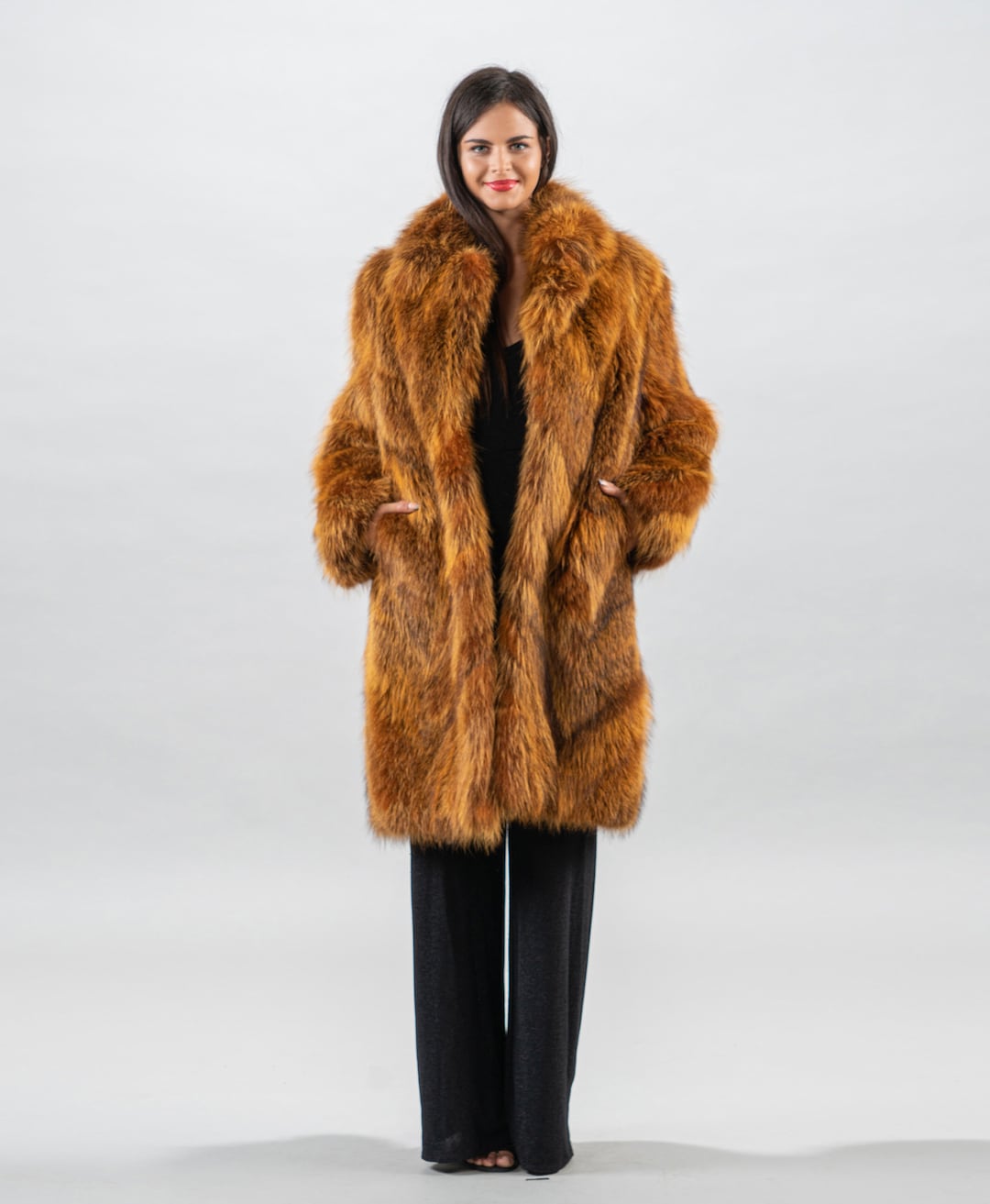Raccoon Fur Coat: Ladies Real Fur Jacket, Made in Greece - Etsy