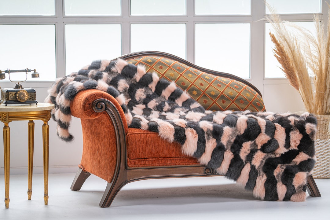 Fox Fur Runner/fox Fur Floor Mat/home Decoration/brand New/luxury Fur ...