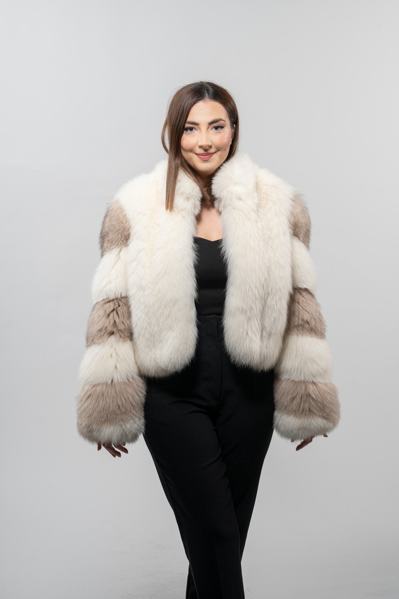 Shadow Fox Fur Jacket/real Fox Jacket/brand Newnew/short Fox Jacket ...