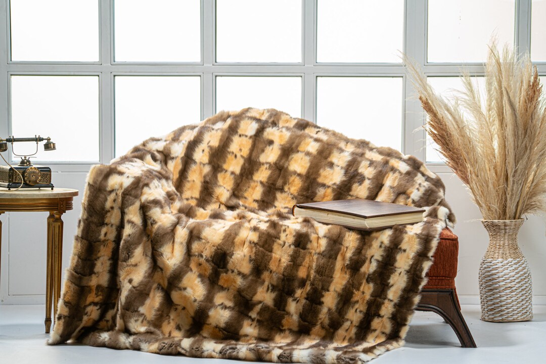 Sumptuous Bob Marten Fur Blanket | Artisan Handmade Real Fur | Stylish ...