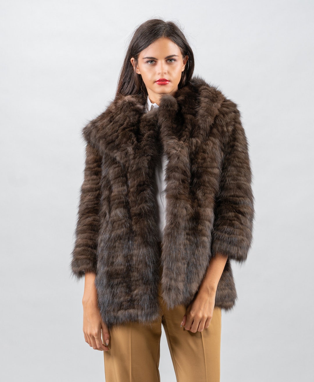 Hooded Sable Fur Jacket/handmade/women/sable Coat/women Fur Fashion/by Askio Fashion Furs - Etsy