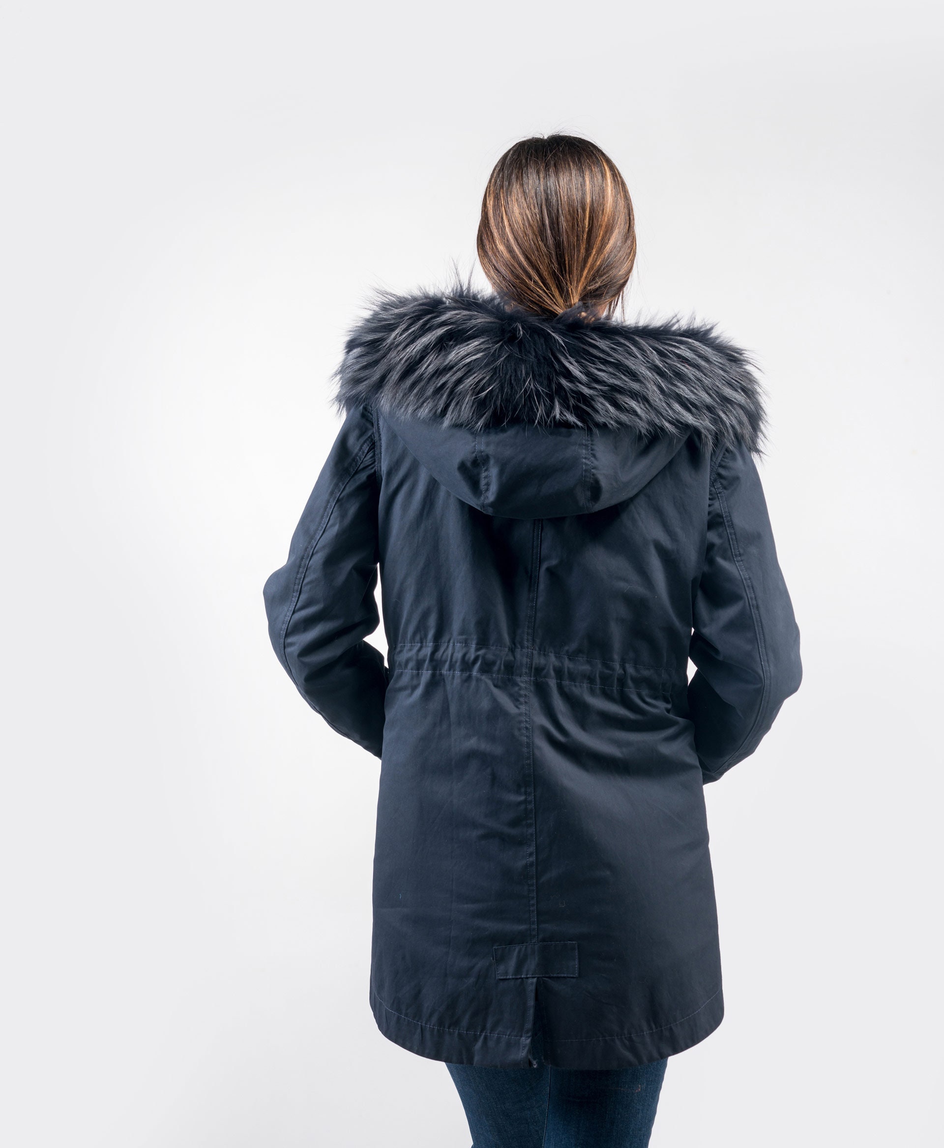 Hooded Dark Blue/parka/handmade/luxury/parka/women/fur Fashion/women ...