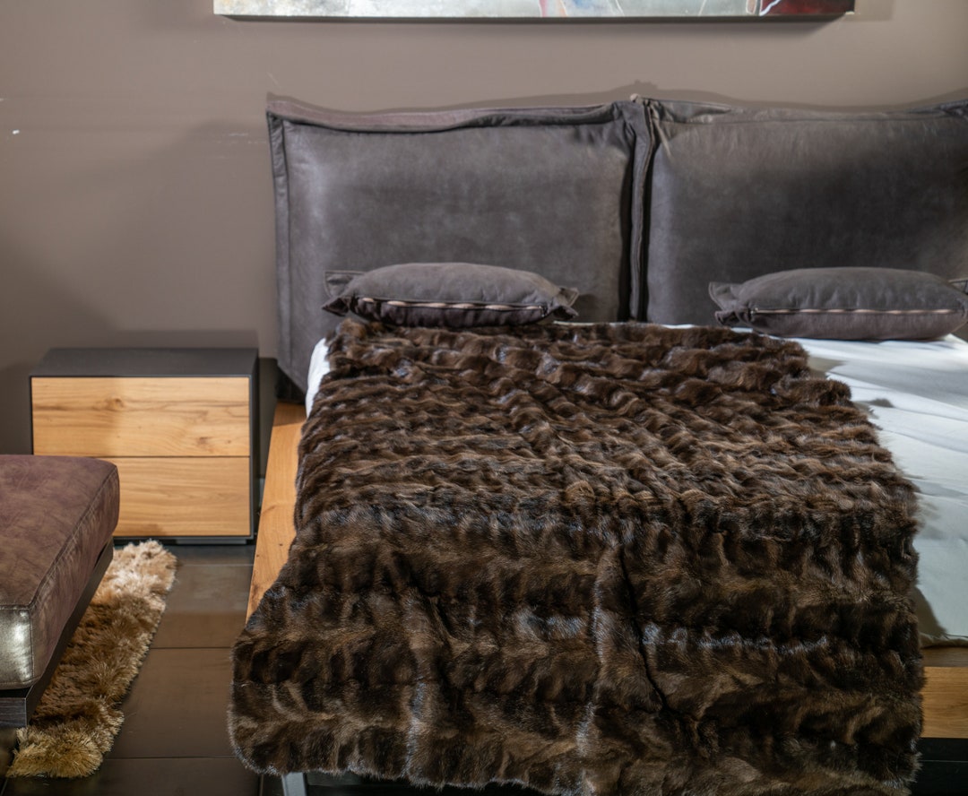 Barguzin Sable Fur Throw Blanket: Luxury Lined - Etsy
