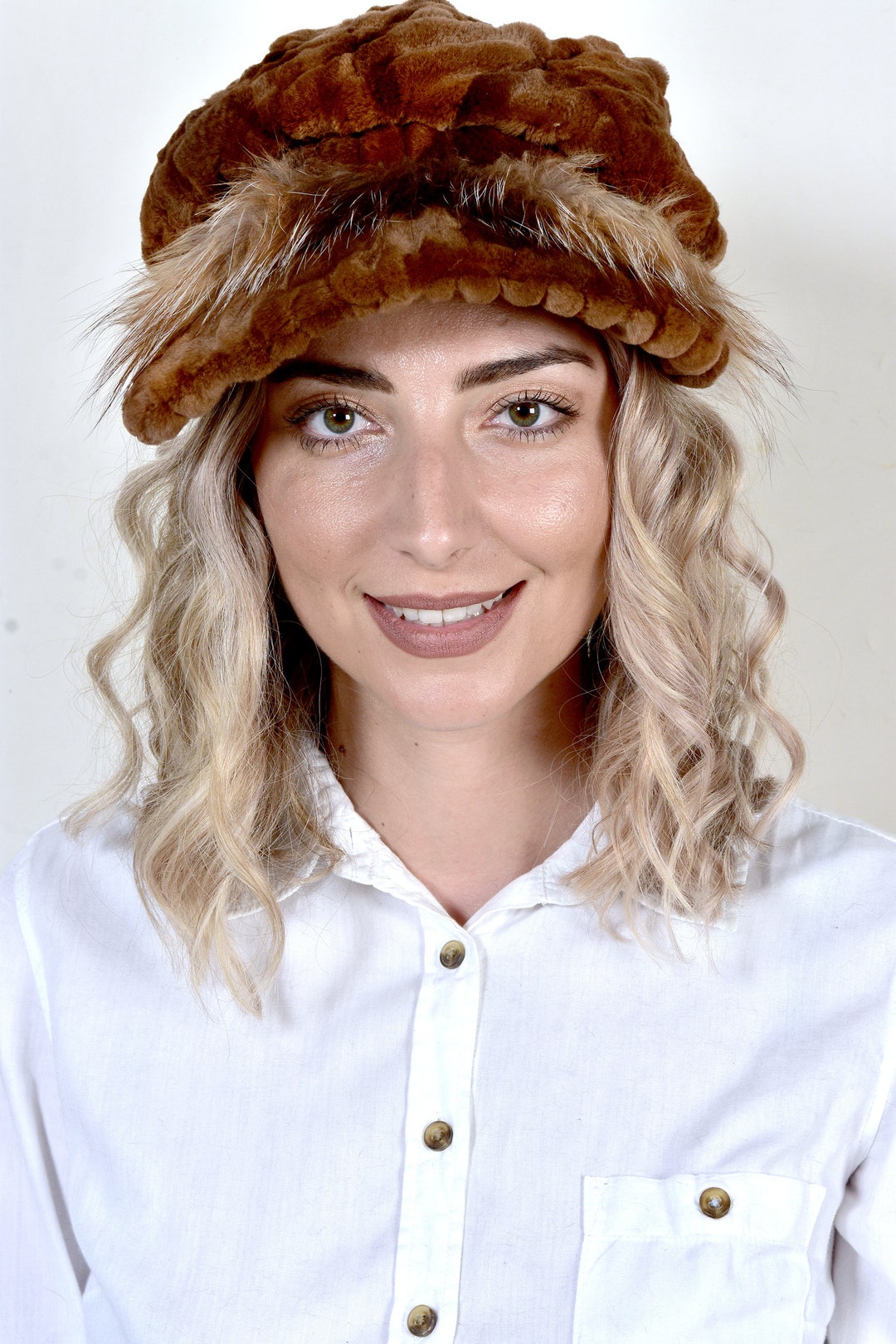 Cinnamon Mink Fur Hat real Sheared Mink Fur Hat new Product ladies Mink Cinnamon Mink Fur Hat real Sheared Mink Fur Hat new Product ladies Mink