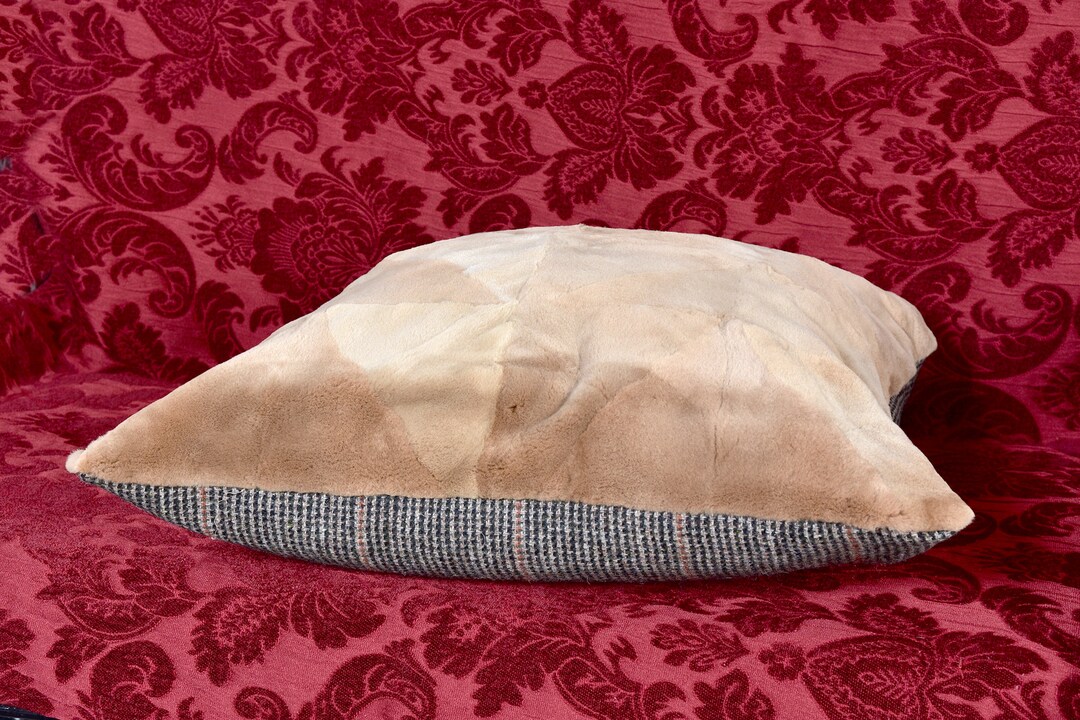 Genuine Sheared Mink Pillow/bedroom Cushion Cover/living Room - Etsy